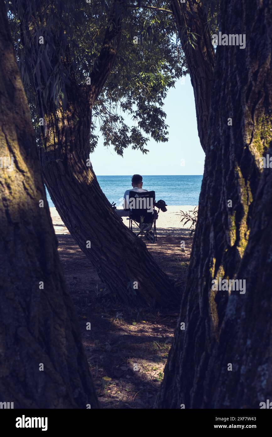 Man chilling forest hi-res stock photography and images - Alamy