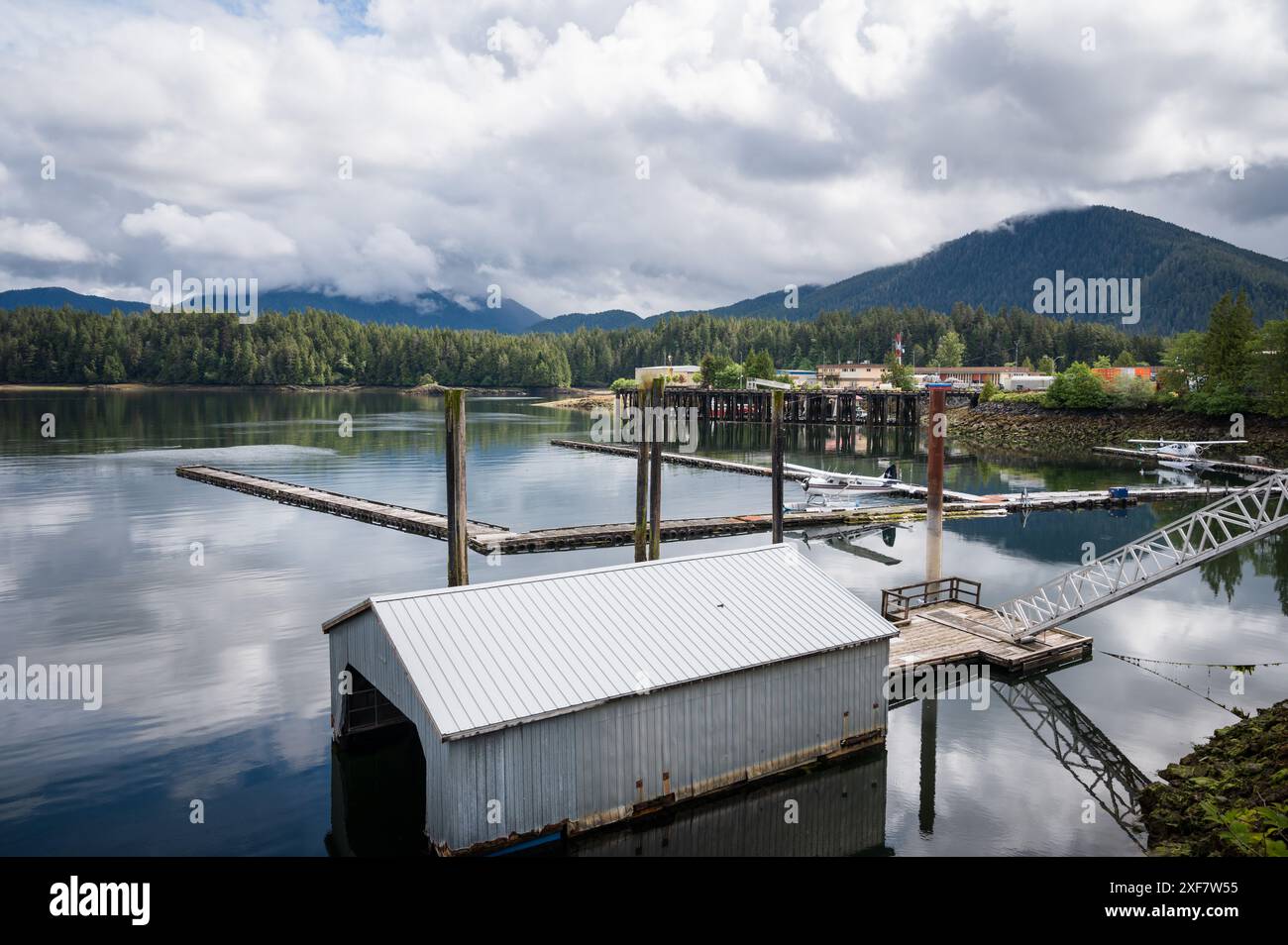 The Prince Rupert waterfront commercial docks. Prince Rupert BC, Canada ...