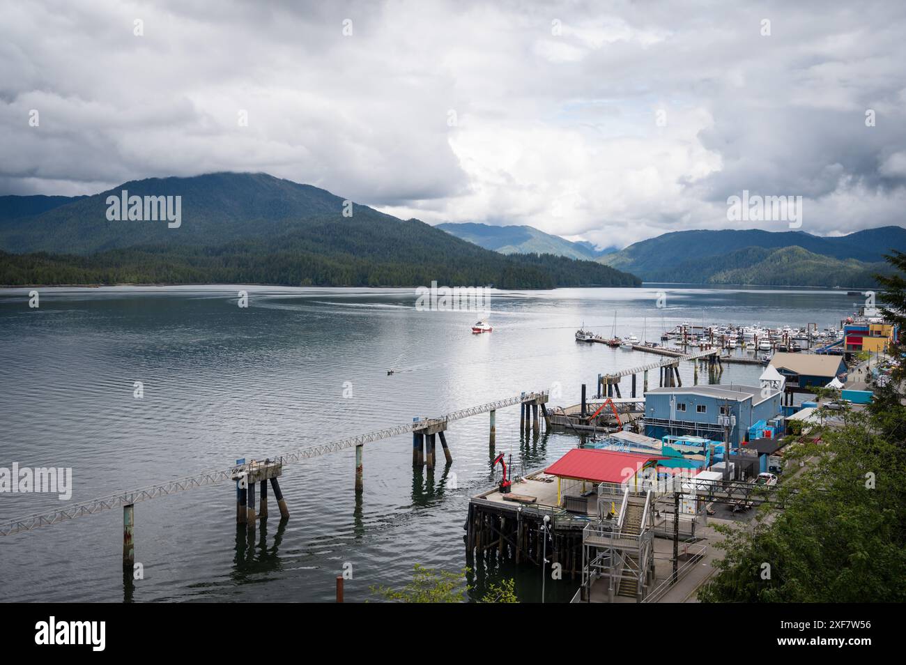 The Prince Rupert waterfront commercial docks. Prince Rupert BC, Canada ...