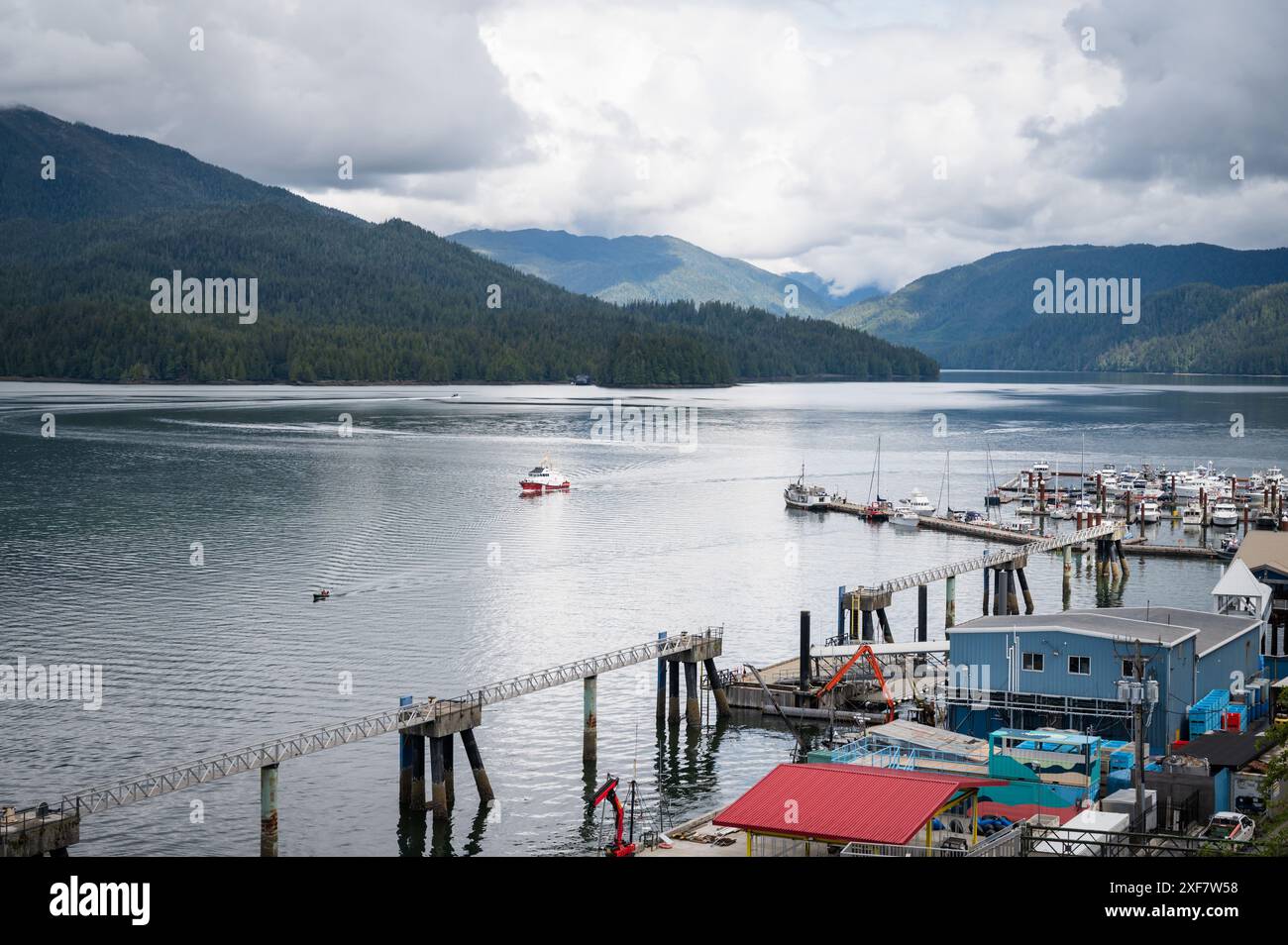 The Prince Rupert waterfront commercial docks. Prince Rupert BC, Canada ...