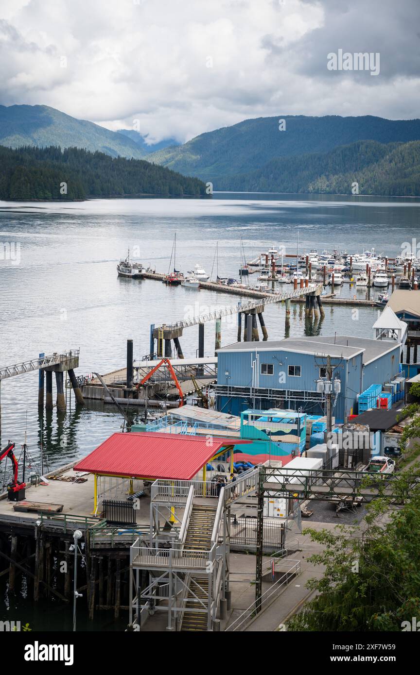 The Prince Rupert waterfront commercial docks. Prince Rupert BC, Canada ...