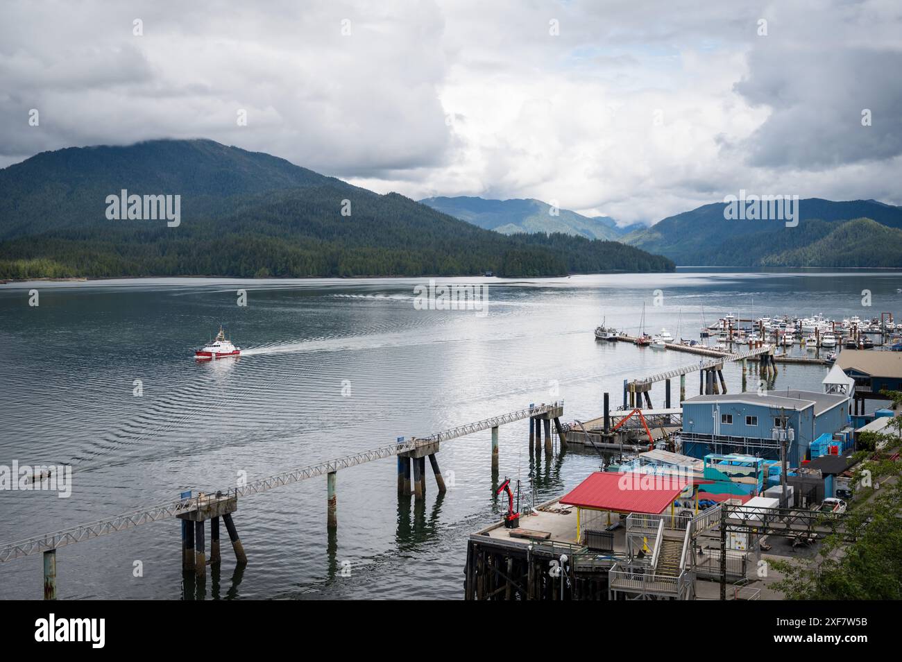 The Prince Rupert waterfront commercial docks. Prince Rupert BC, Canada ...