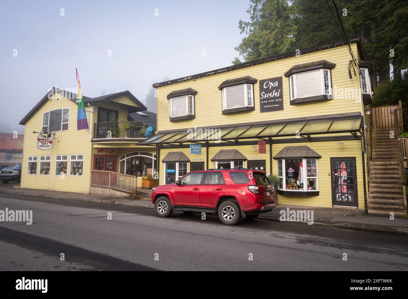 The Prince Rupert Cow Bay Neighbourhood. Prince Rupert BC, Canada Stock ...