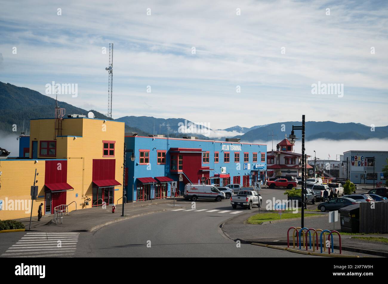The Prince Rupert Cow Bay Neighbourhood. Prince Rupert BC, Canada Stock ...