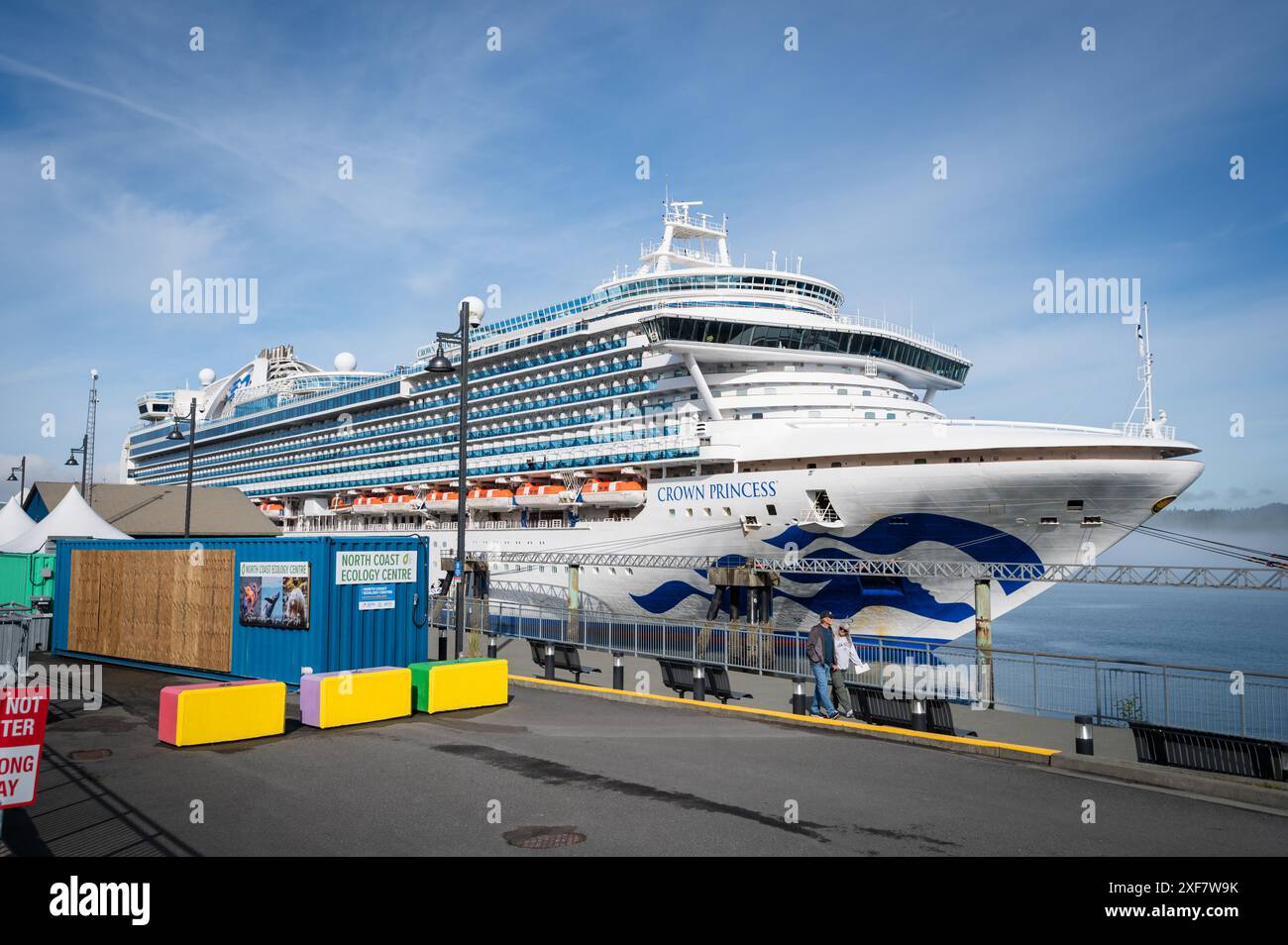 The Crown Princess cruise ship docked at Prince Rupert. Prince Rupert ...
