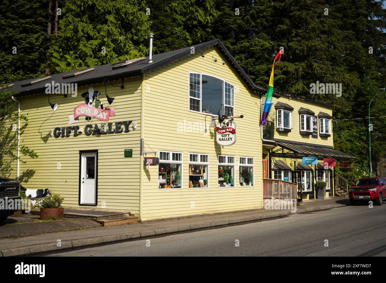 The Prince Rupert Cow Bay Neighbourhood. Prince Rupert BC, Canada Stock ...