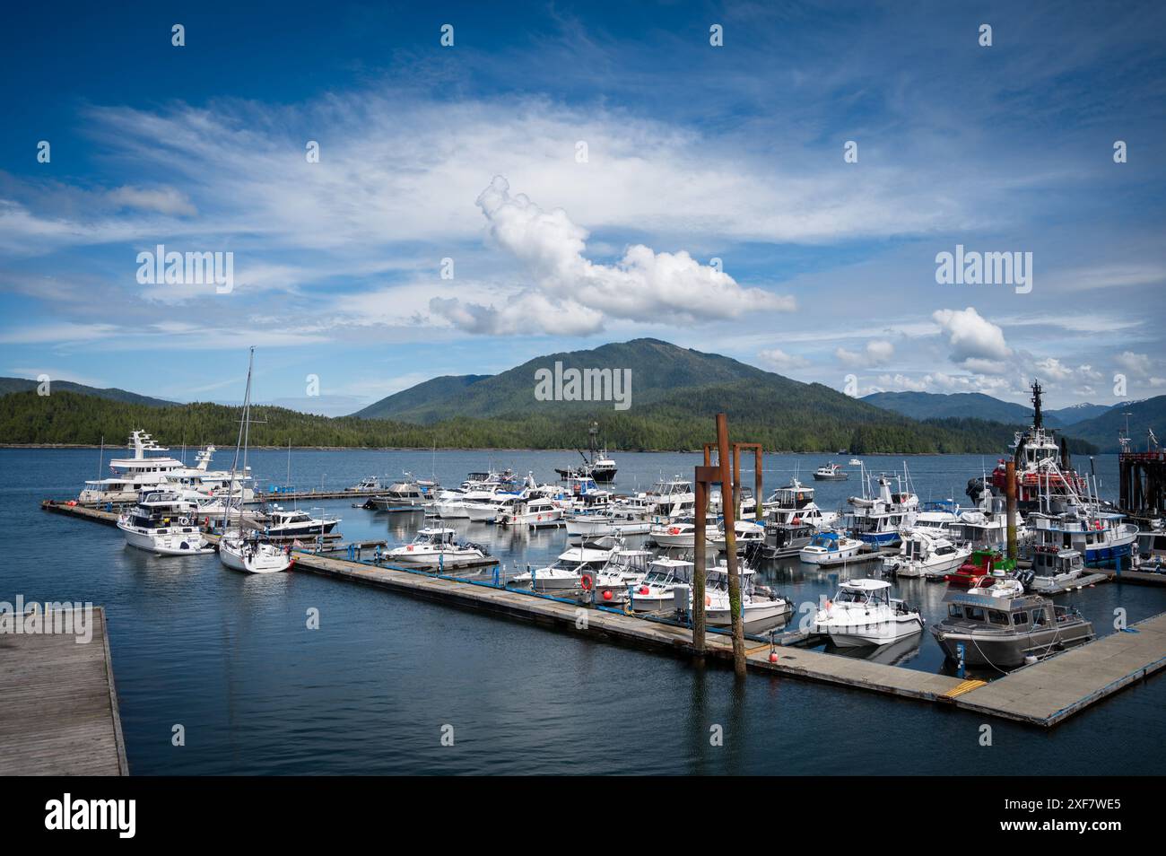 The Prince Rupert waterfront commercial docks. Prince Rupert BC, Canada ...