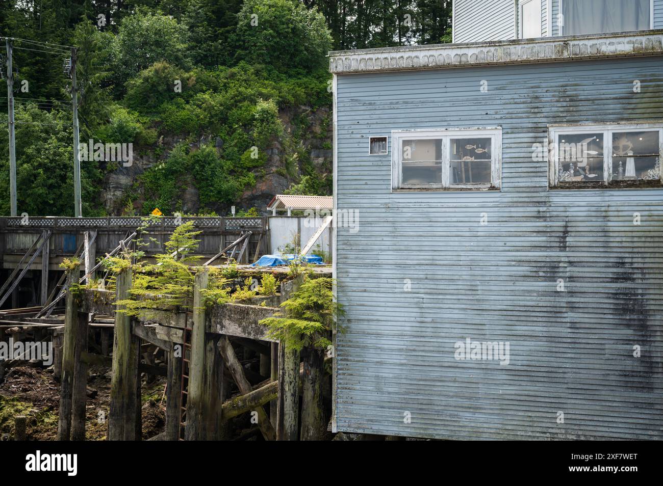 The Prince Rupert Cow Bay Neighbourhood. Prince Rupert BC, Canada Stock ...