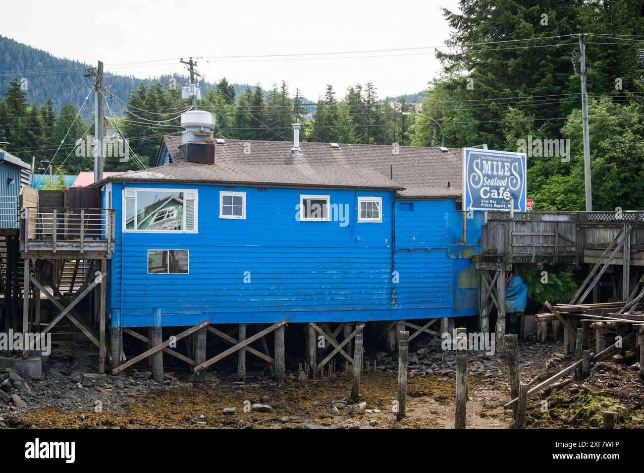 The Prince Rupert Cow Bay Neighbourhood. Prince Rupert BC, Canada Stock ...
