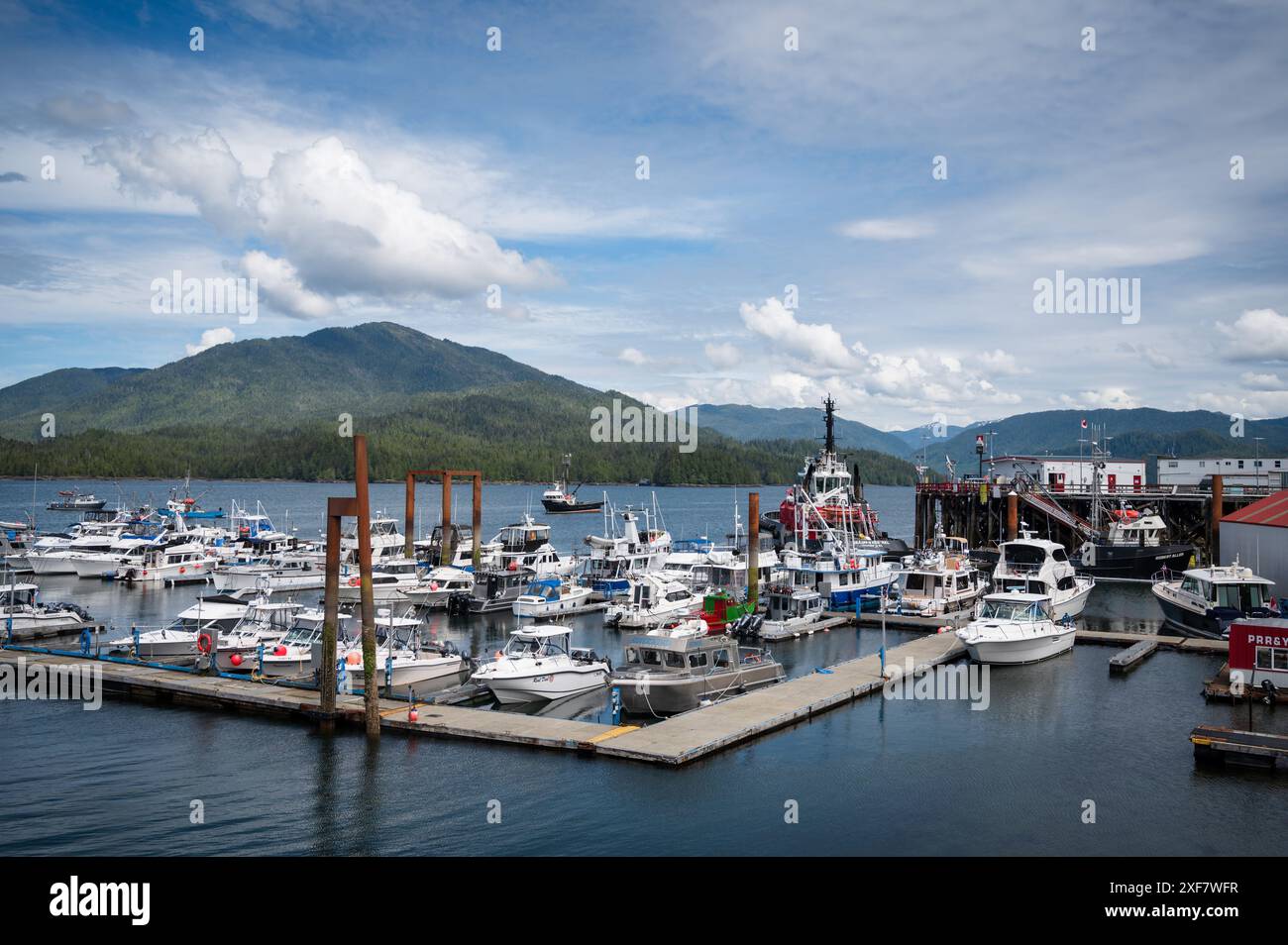 The Prince Rupert waterfront commercial docks. Prince Rupert BC, Canada ...