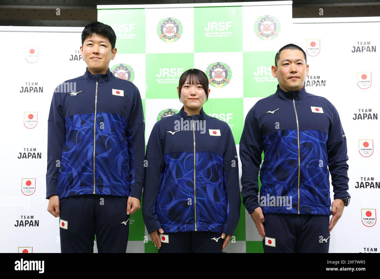 Tokyo, Japan. 1st July, 2024. (L-R) Naoya Okada, Misaki Nobata, Dai ...