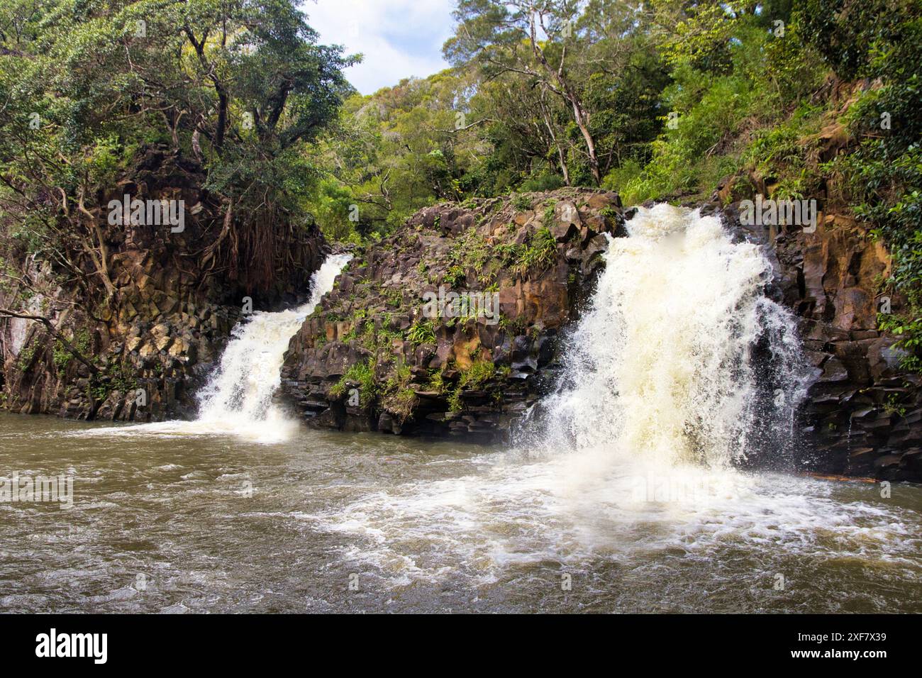 Raging current at twin falls on maui Stock Photo - Alamy