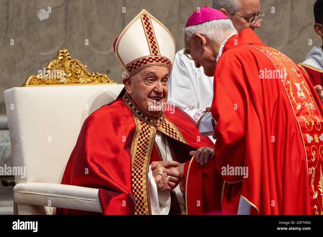 Vatican City, Vatican. 29th June, 2024. Pope Francis bestows the ...