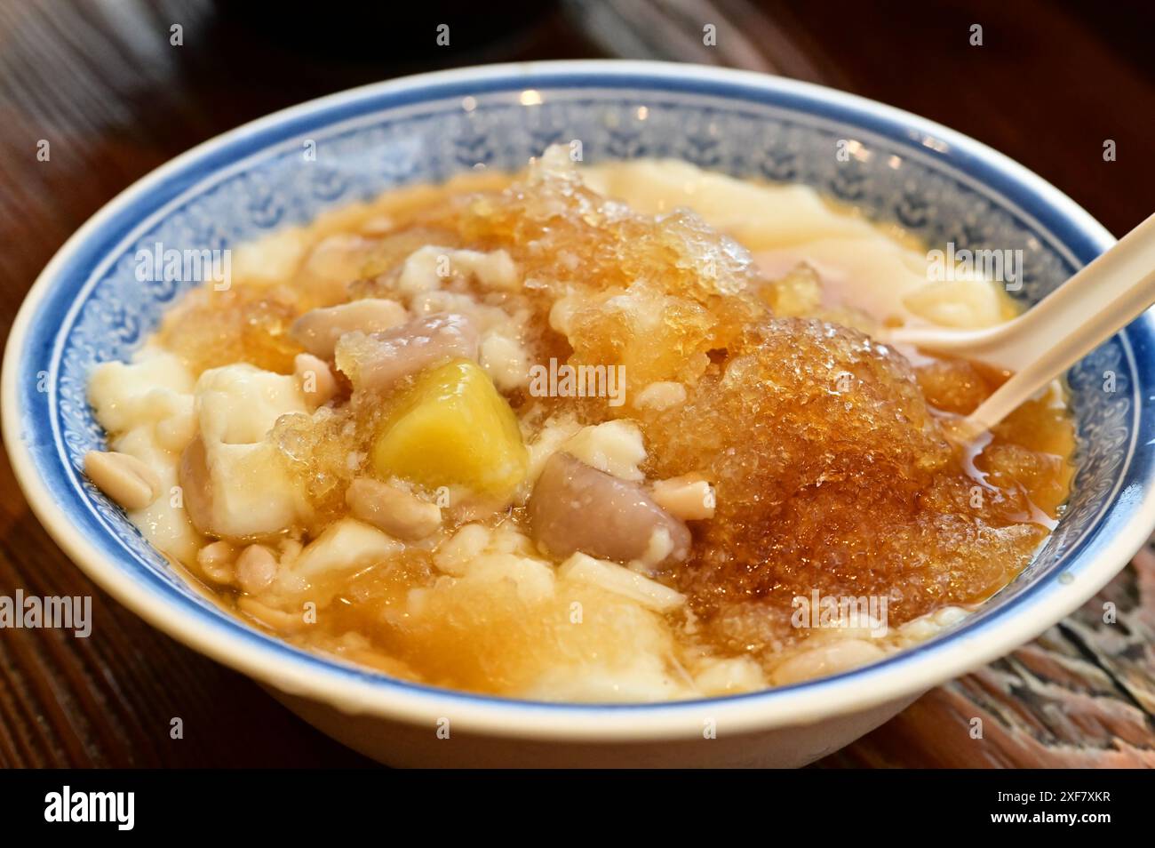 Taiwan's classic summer treat: silky tofu pudding with peanuts, sweet ...
