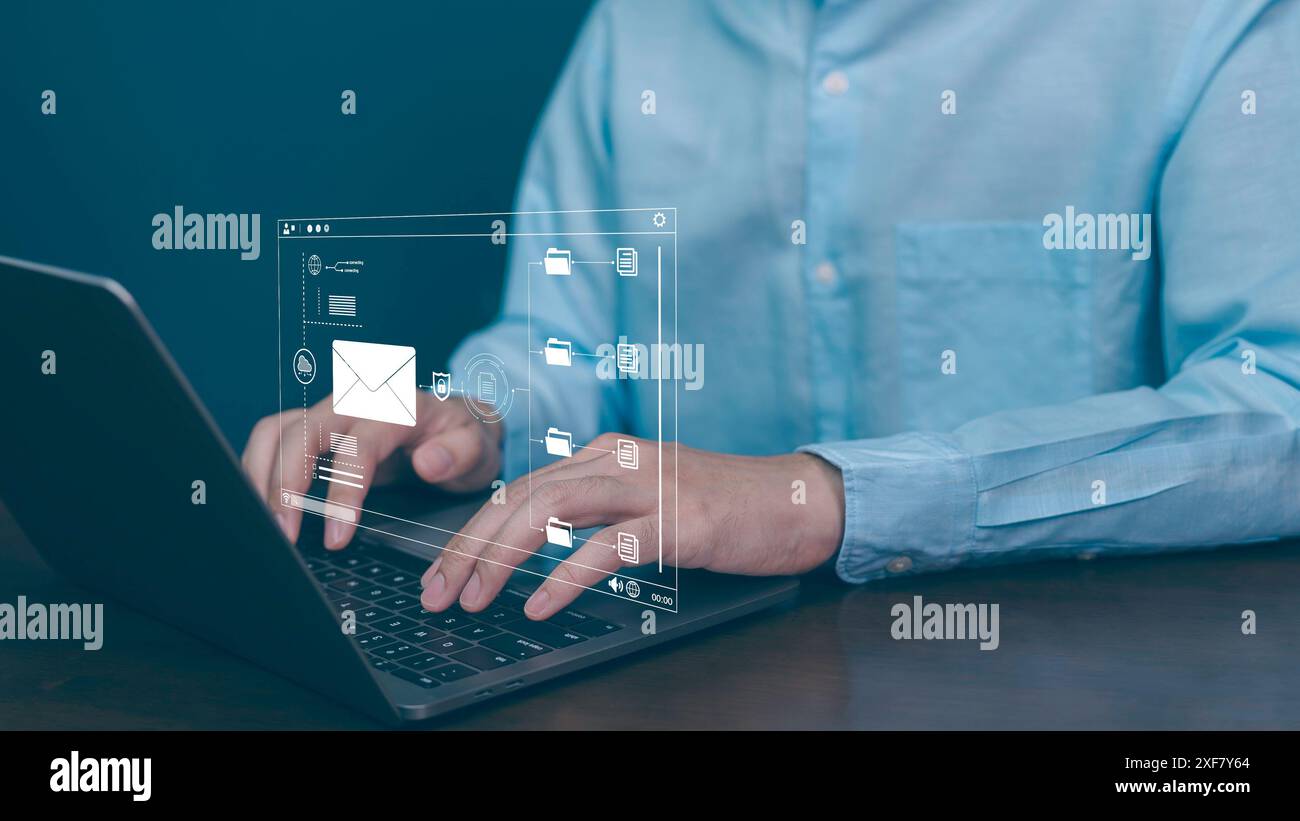 Computer network that connects organizations hi-res stock photography ...