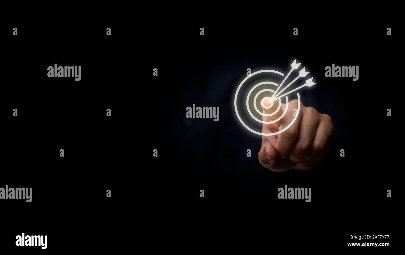 target focus vision business concept, object market achieve business ...