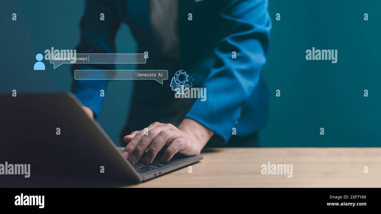 Chat Ai, Artificial Intelligence. using command prompt for generates ...