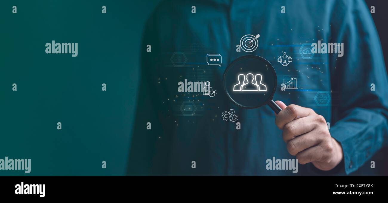 Teamwork and partnership concept. Businessman with teamwork icon ...