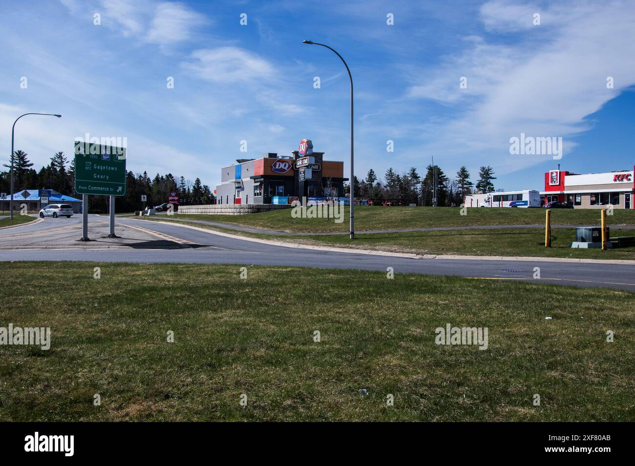 Roundabout on Miramichi Road in Oromocto, New Brunswick, Canada Stock ...