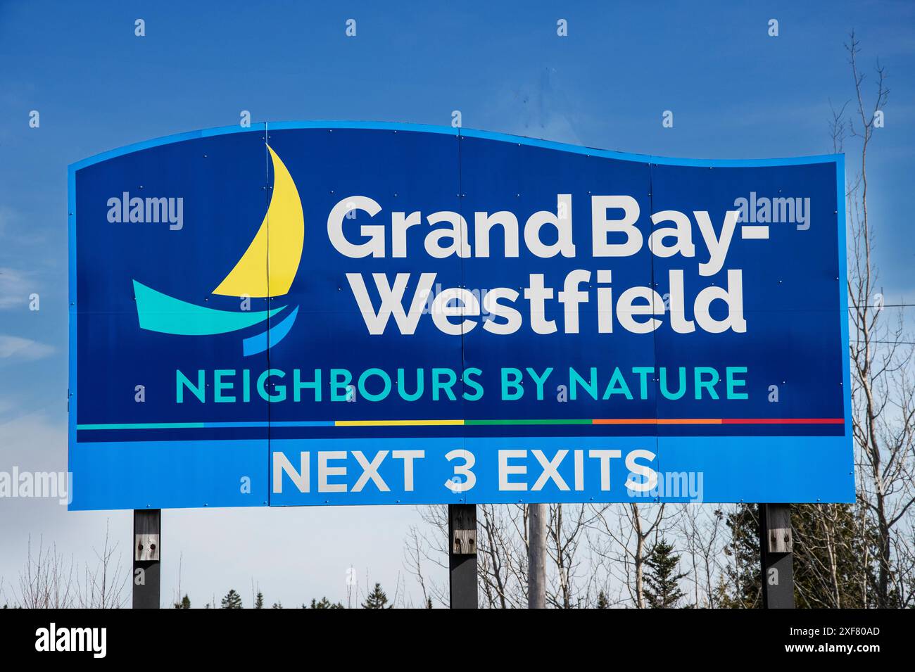 Welcome to Grand Bay-Westfield sign on NB 7 in New Brunswick, Canada ...
