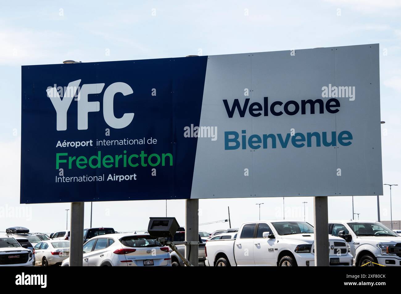 Welcome to Fredericton International Airport sign in Lincoln, New ...