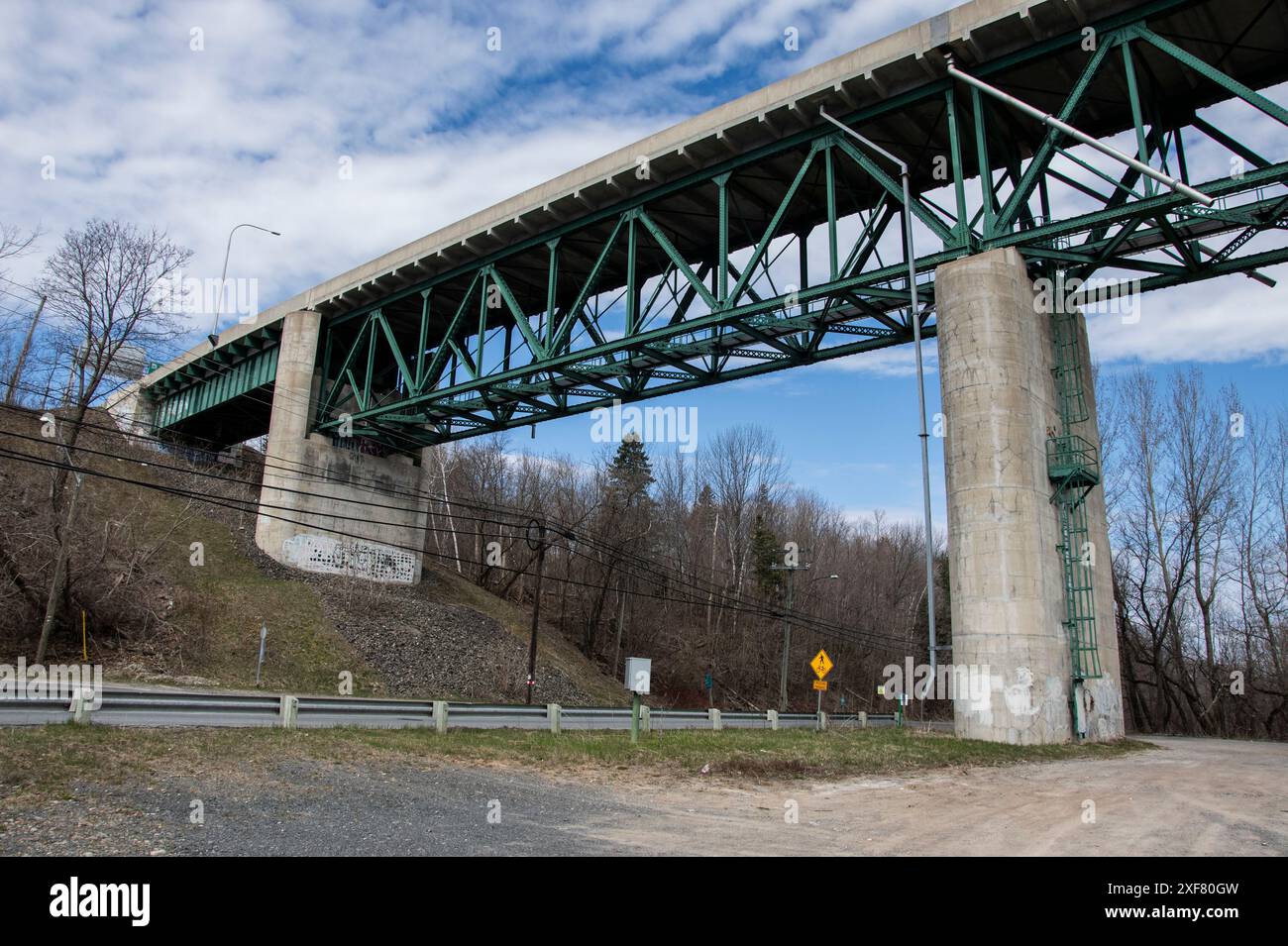 Princess Margaret Bridge over the Saint John River in Fredericton, New ...