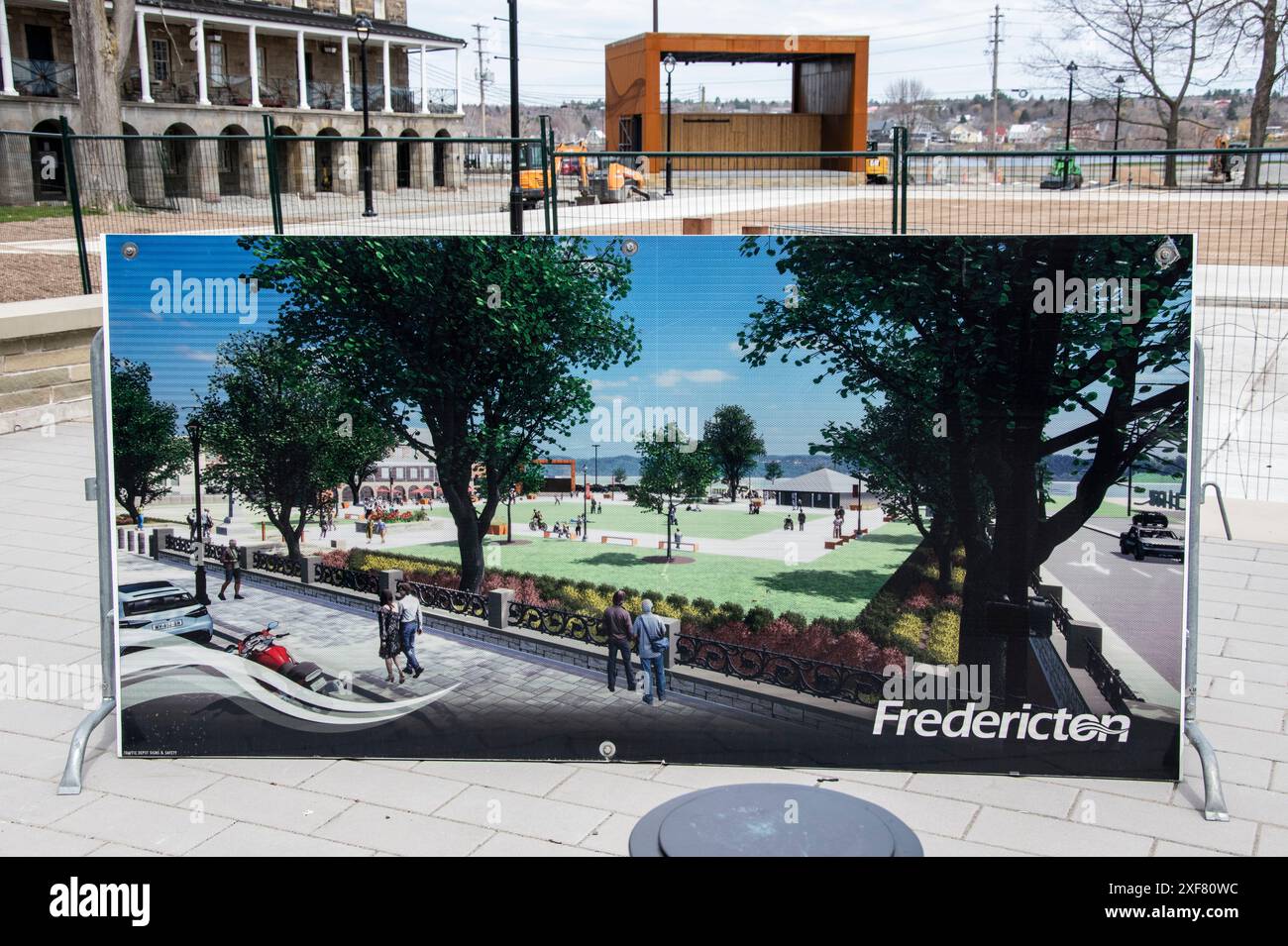 Officers' Square Provincial Heritage Place sign depicting park after ...