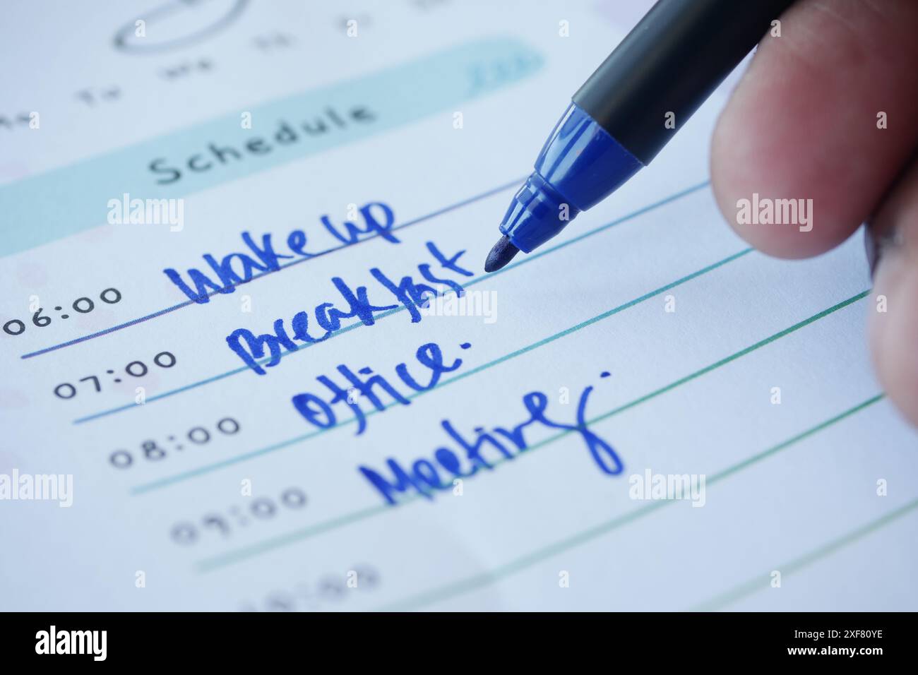 Schedule note hi-res stock photography and images - Alamy