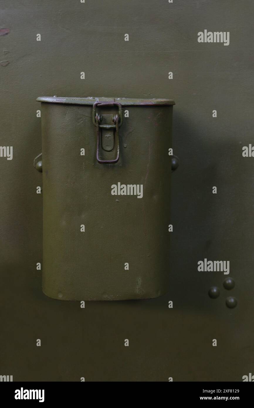 An auxiliary tool box on board a military armored vehicle Stock Photo ...