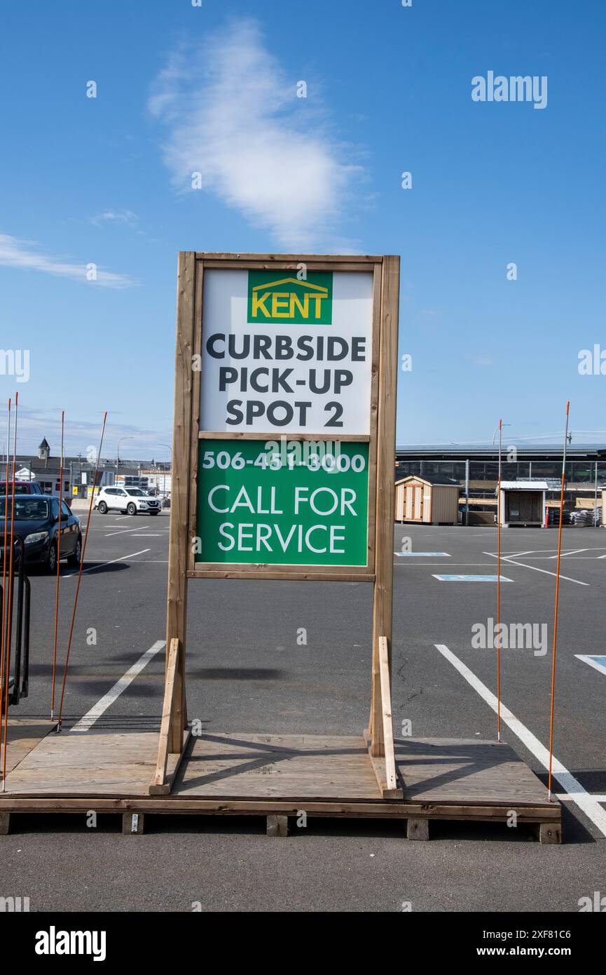 Curbside pick up signs at Kent building supplies store on Bishop Drive ...