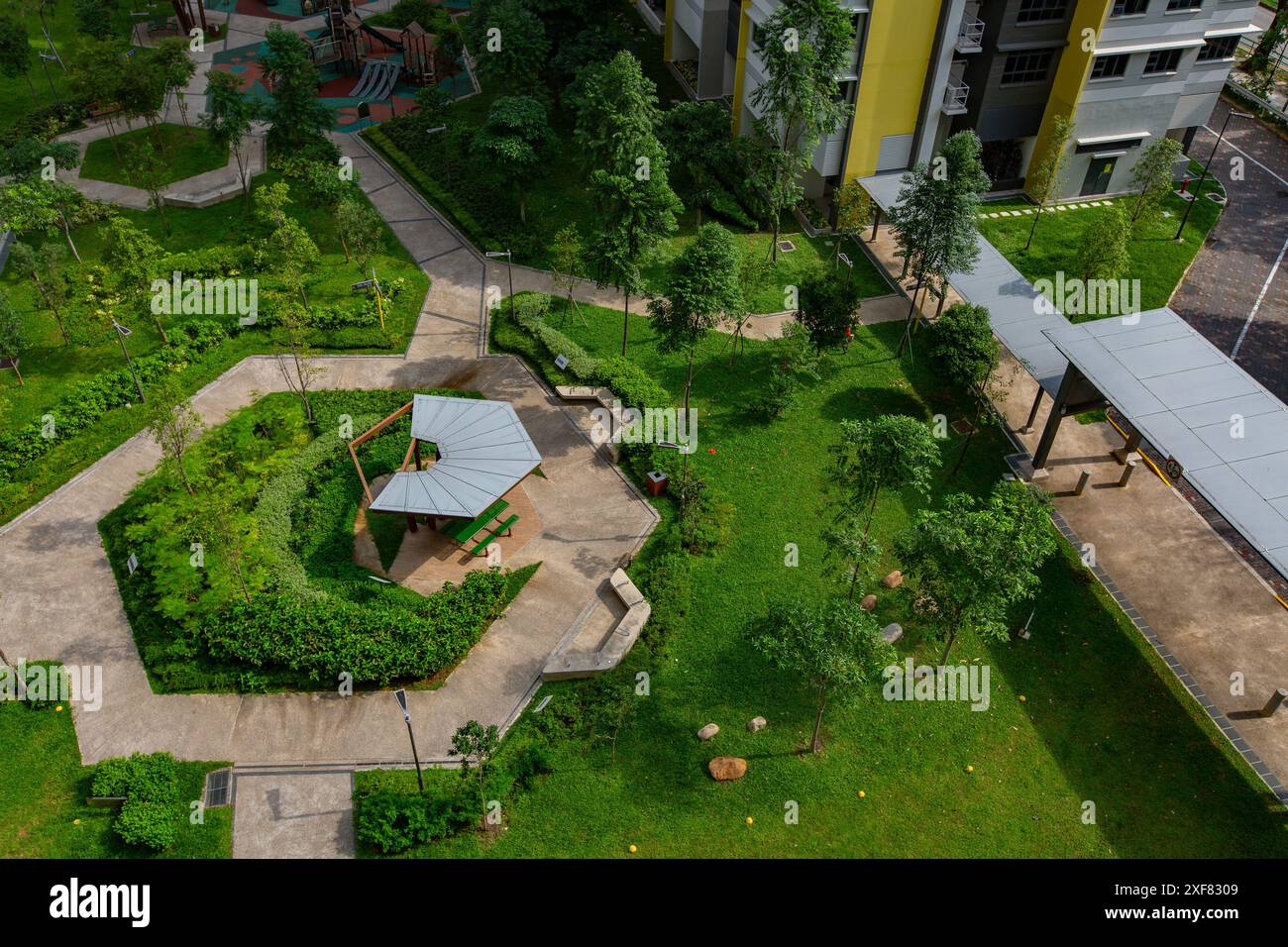 Park infrastructure at Clementi Peaks neighbourhood. Singapore Stock ...