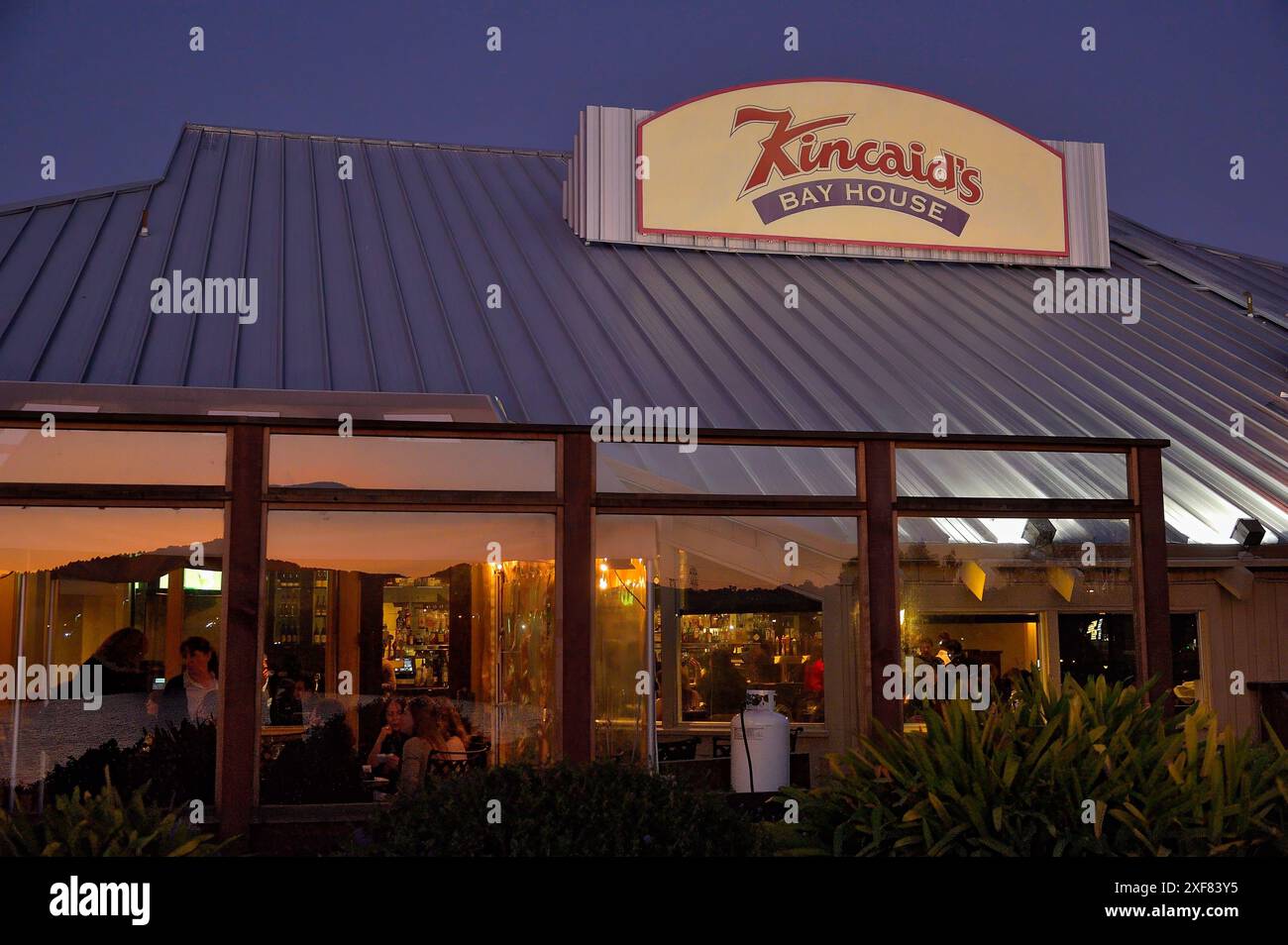 Kincaid's during a glowing sunset at the Anza Lagoon, Burlingame CA ...