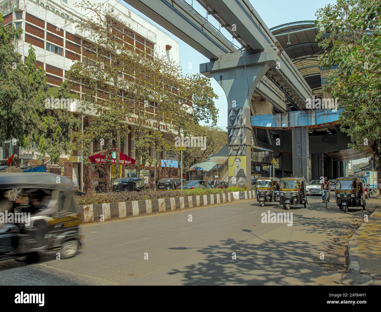 02 25 2024 Chembur MONO-RAILWAY STATION displayed well on its platform ...