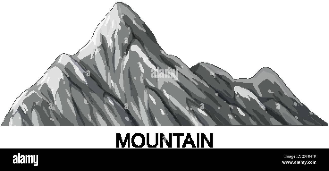 Vector illustration of a towering mountain Stock Vector Image & Art - Alamy