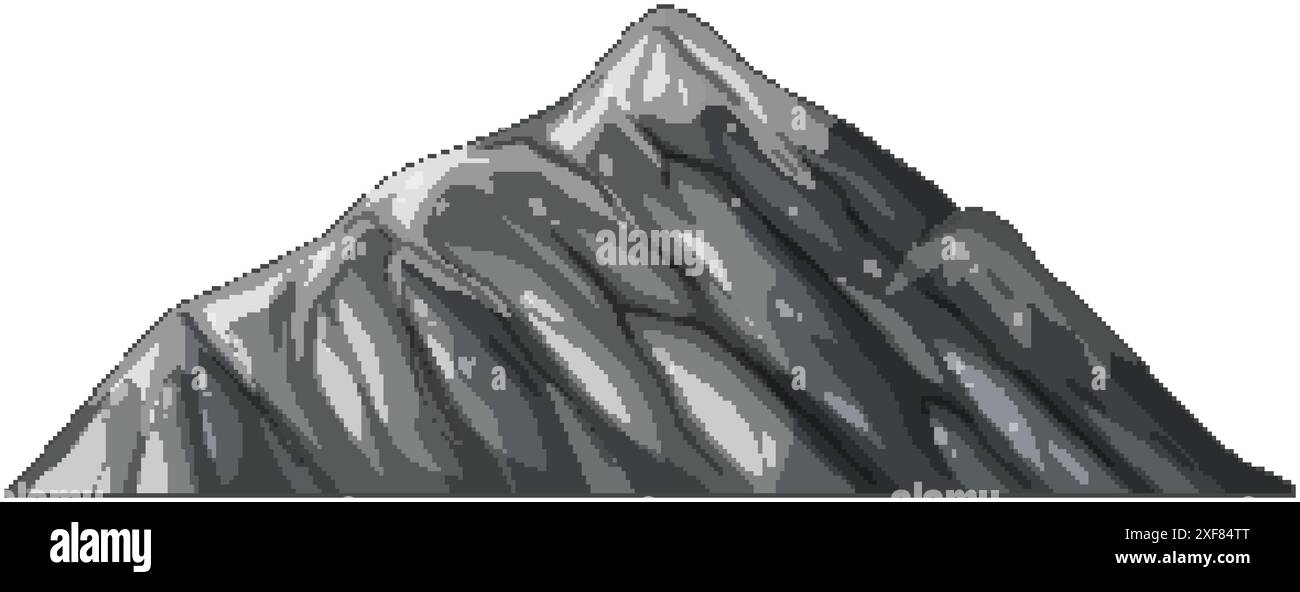 Vector illustration of a rugged mountain peak Stock Vector Image & Art ...