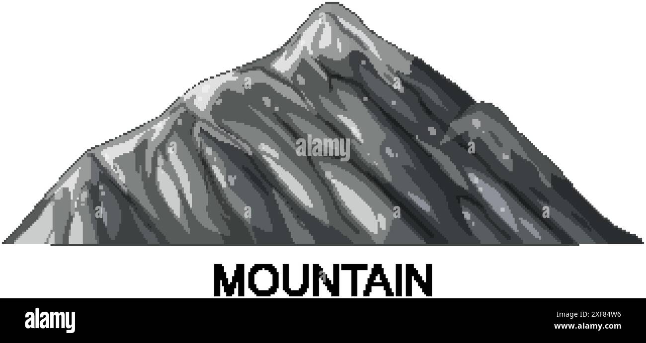 A detailed vector illustration of a mountain Stock Vector Image & Art ...