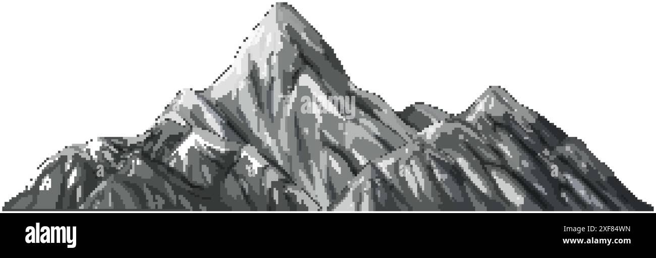 Vector illustration of a mountain range Stock Vector Image & Art - Alamy