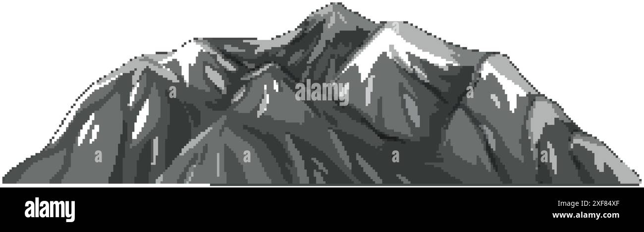 Vector art of snow-capped mountain peaks Stock Vector Image & Art - Alamy