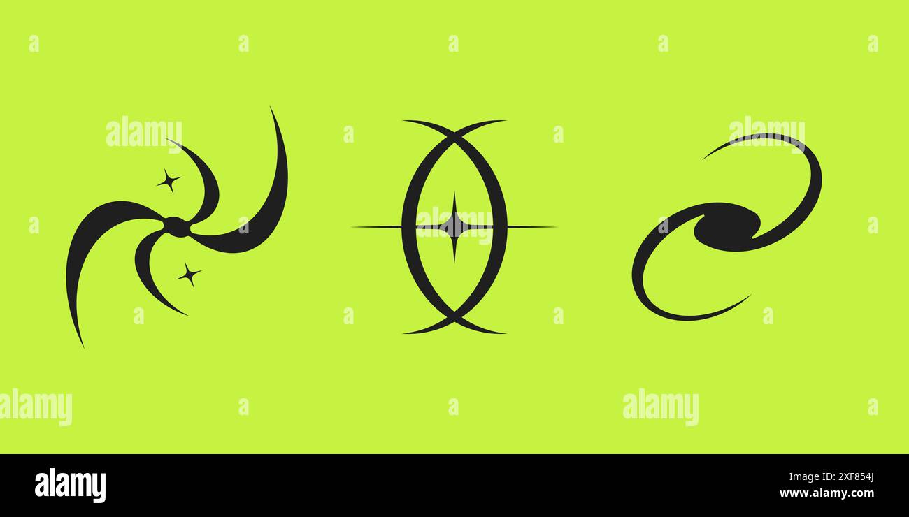 2000s vector abstract shapes. Y2K aesthetics Stock Vector Image & Art ...