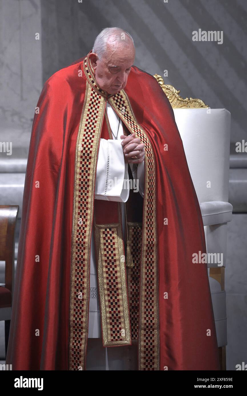 Vatican City State, Vatikanstadt. 29th June, 2024. Pope Francis during ...