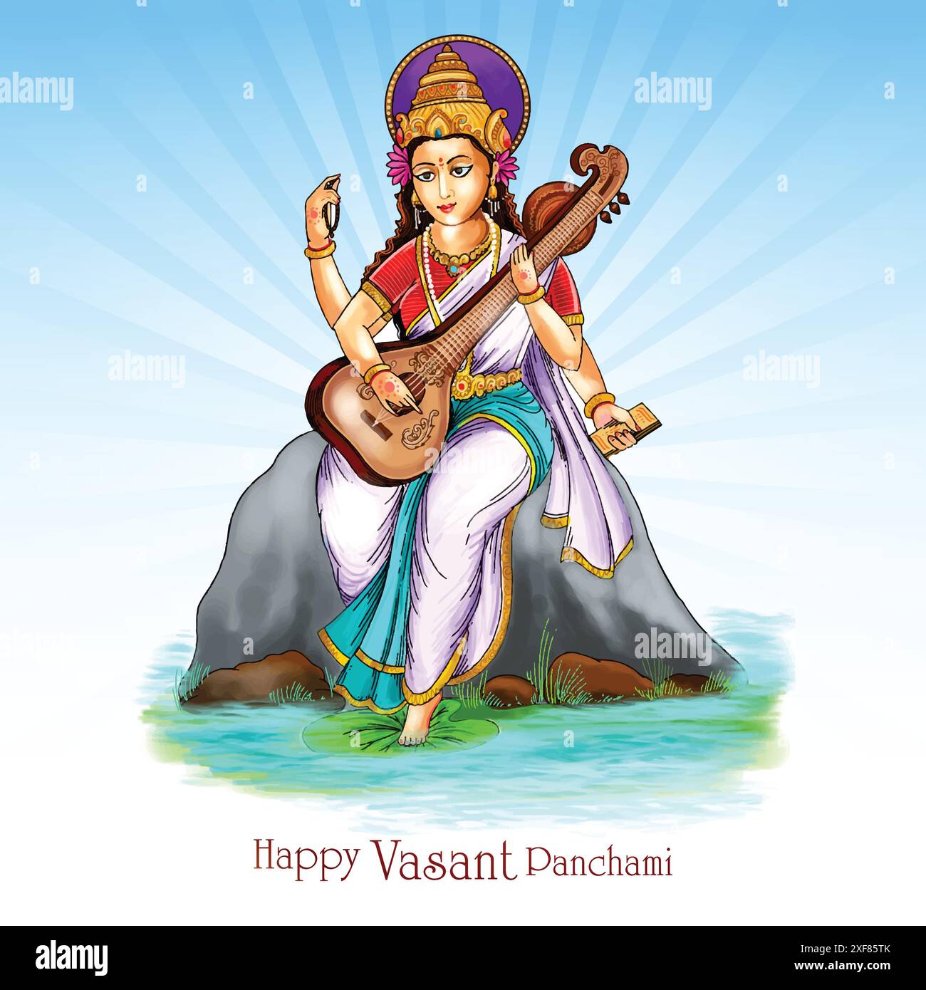 God Saraswati Clipart