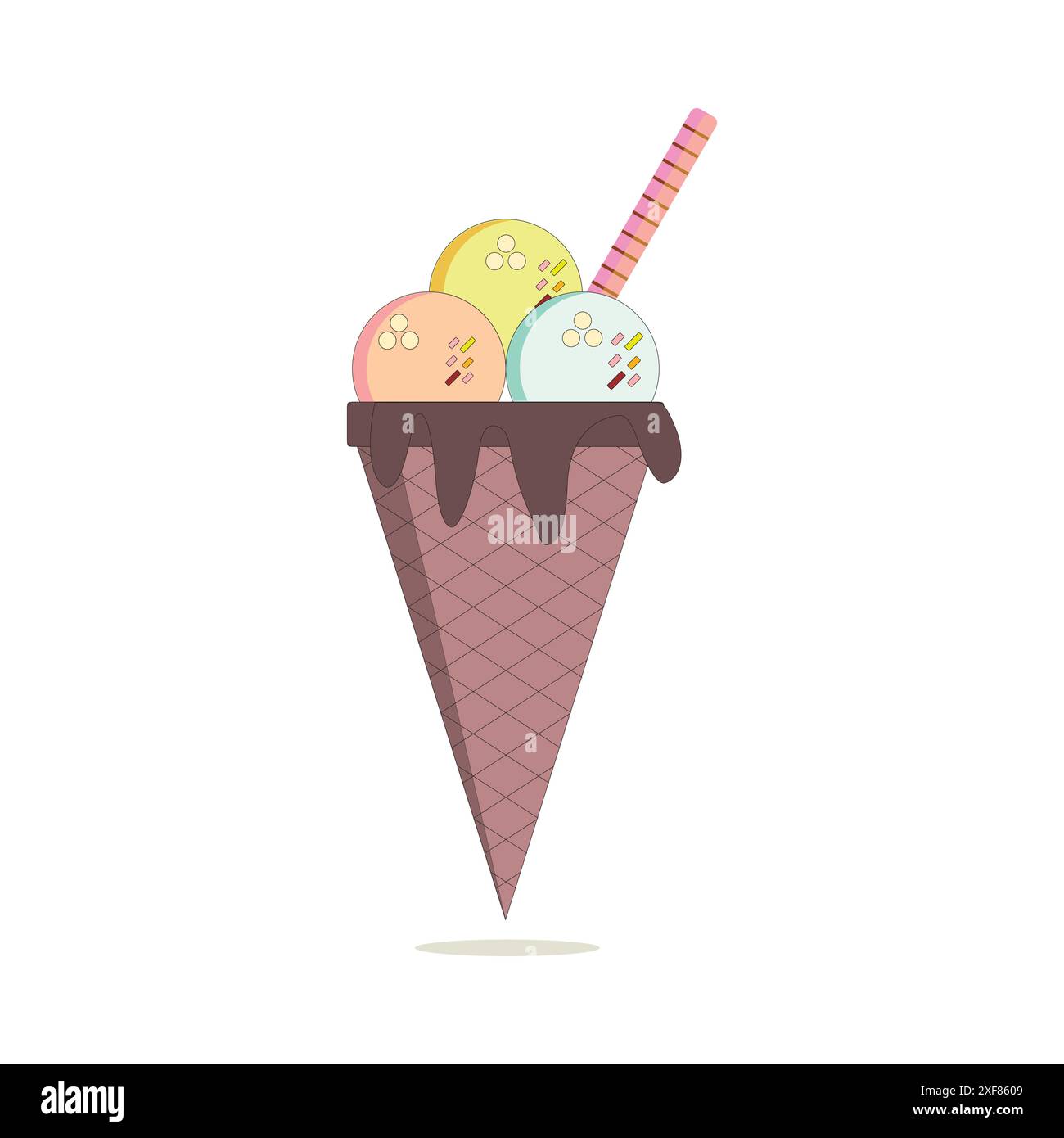 Pink raspberry ice cream Stock Vector Images - Alamy