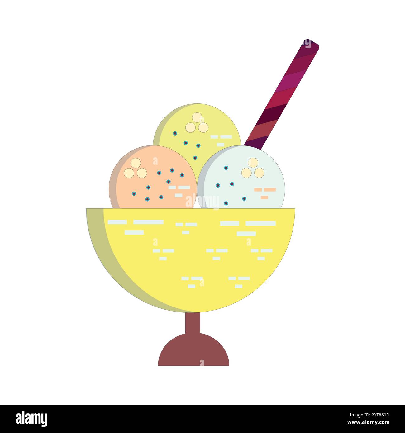 Light pink ice cream Stock Vector Images - Alamy