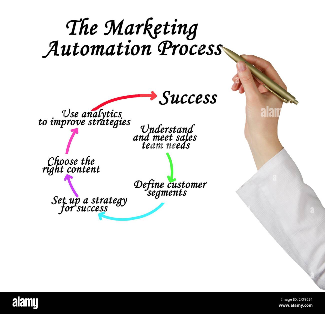 Components of Marketing Automation Process Stock Photo - Alamy