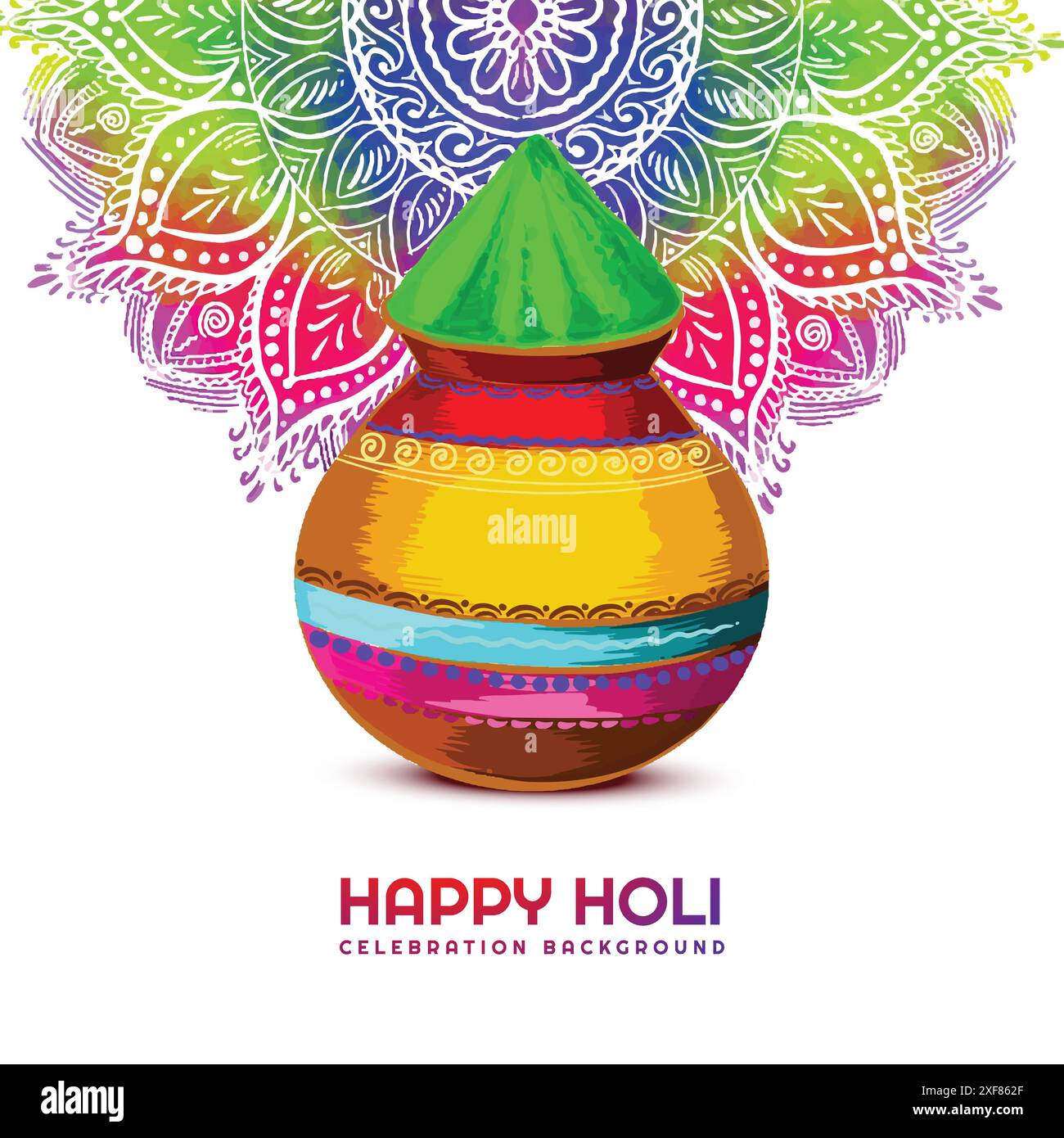 Happy holi colorful background with festival background Stock Vector ...