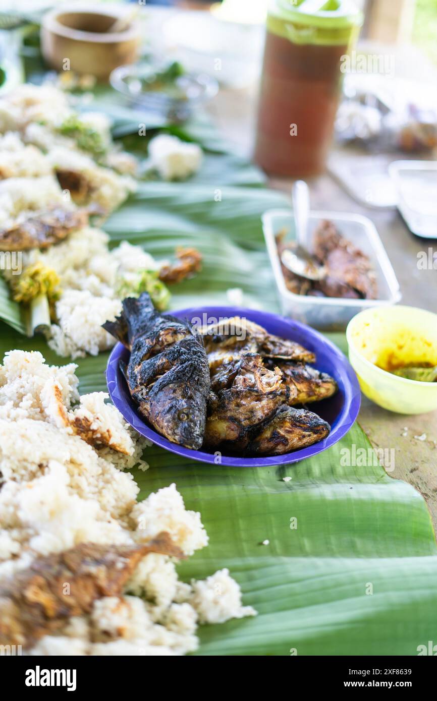 Ikan Bakar or grill fish is Indonesian food Stock Photo - Alamy