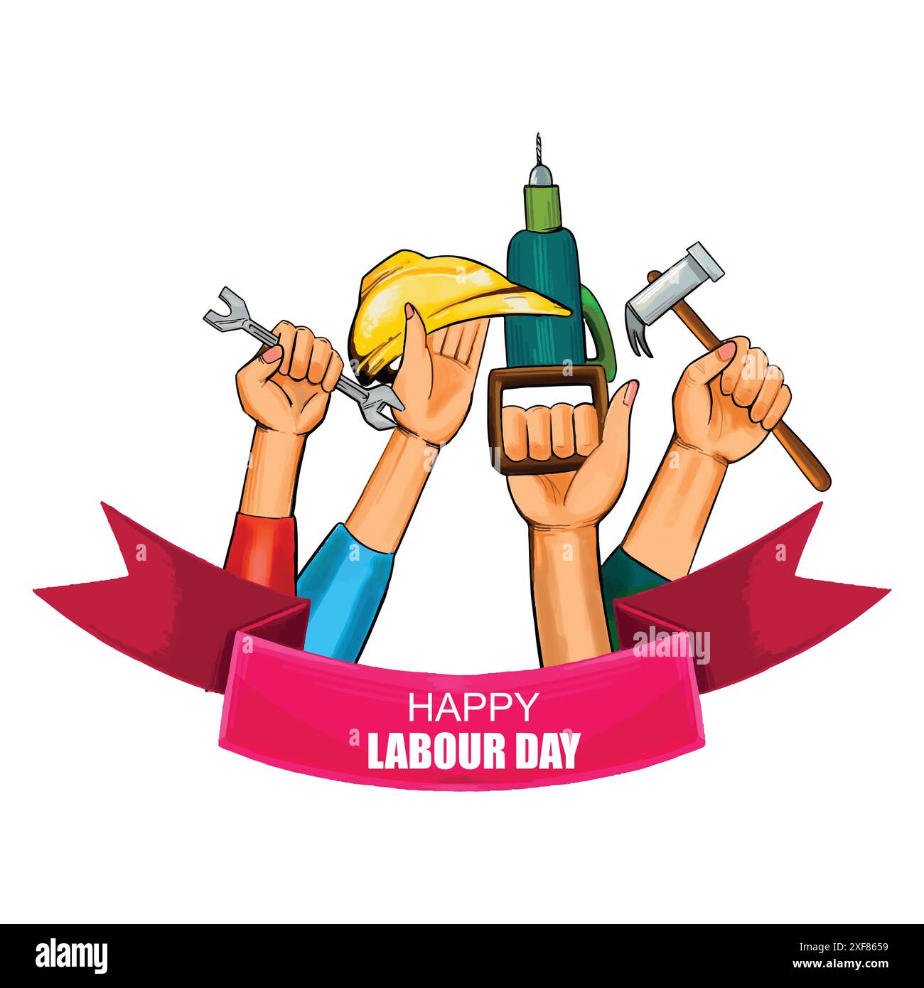 Happy labour day poster card design Stock Vector Image & Art - Alamy