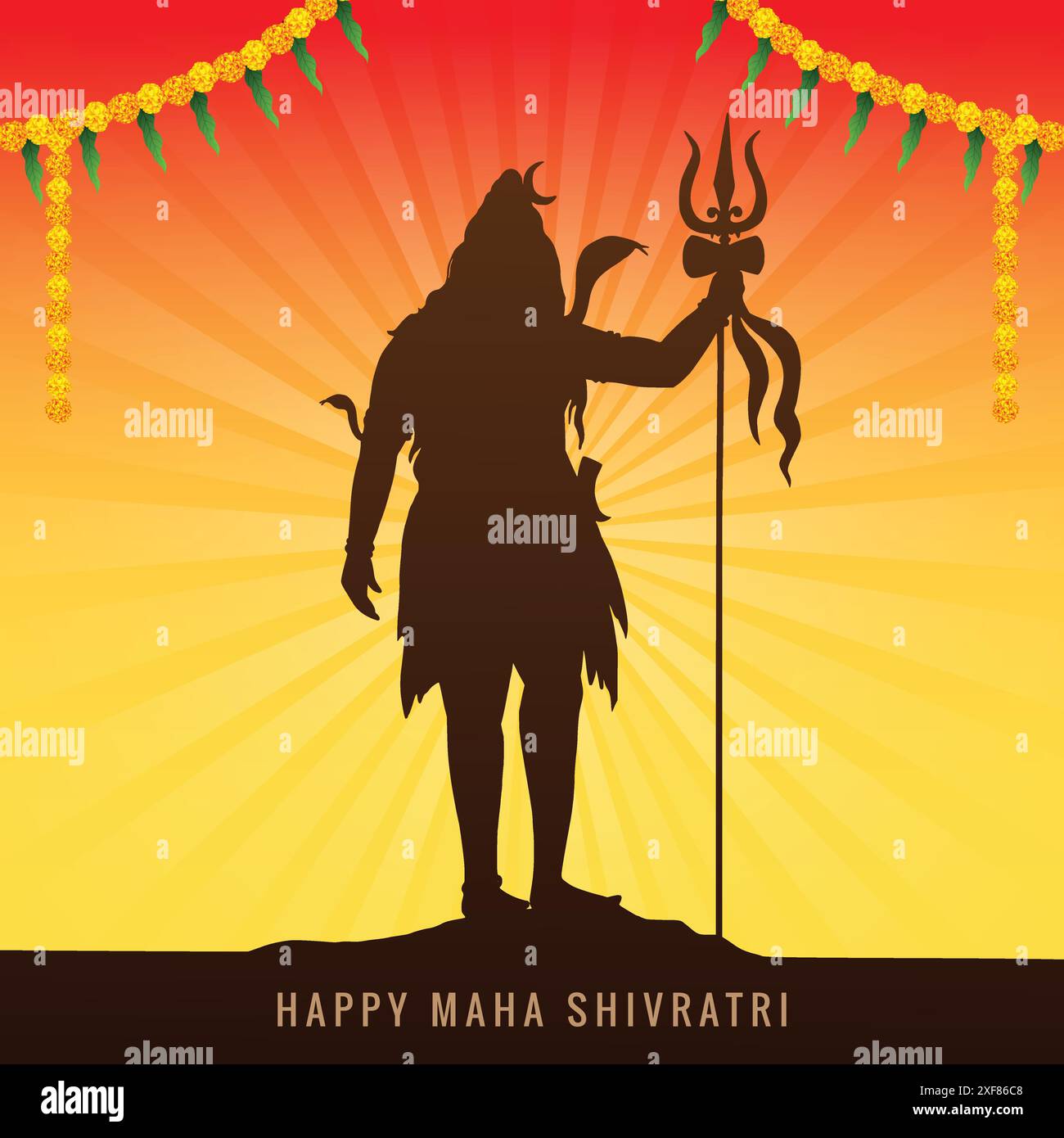 Mahashivratri puja lord shiva shankar mahadev blessing card background Stock Vector Image & Art ...