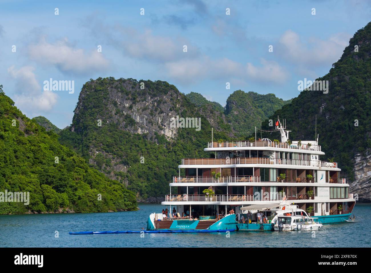 Capella cruise ship cruiseship at Halong Bay Ha long Bay with cruise ...