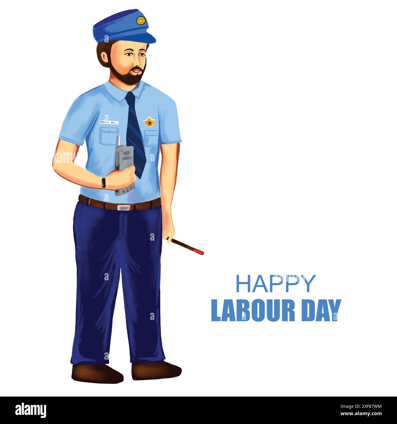 1st may happy labour day for men worker card design Stock Vector Image ...